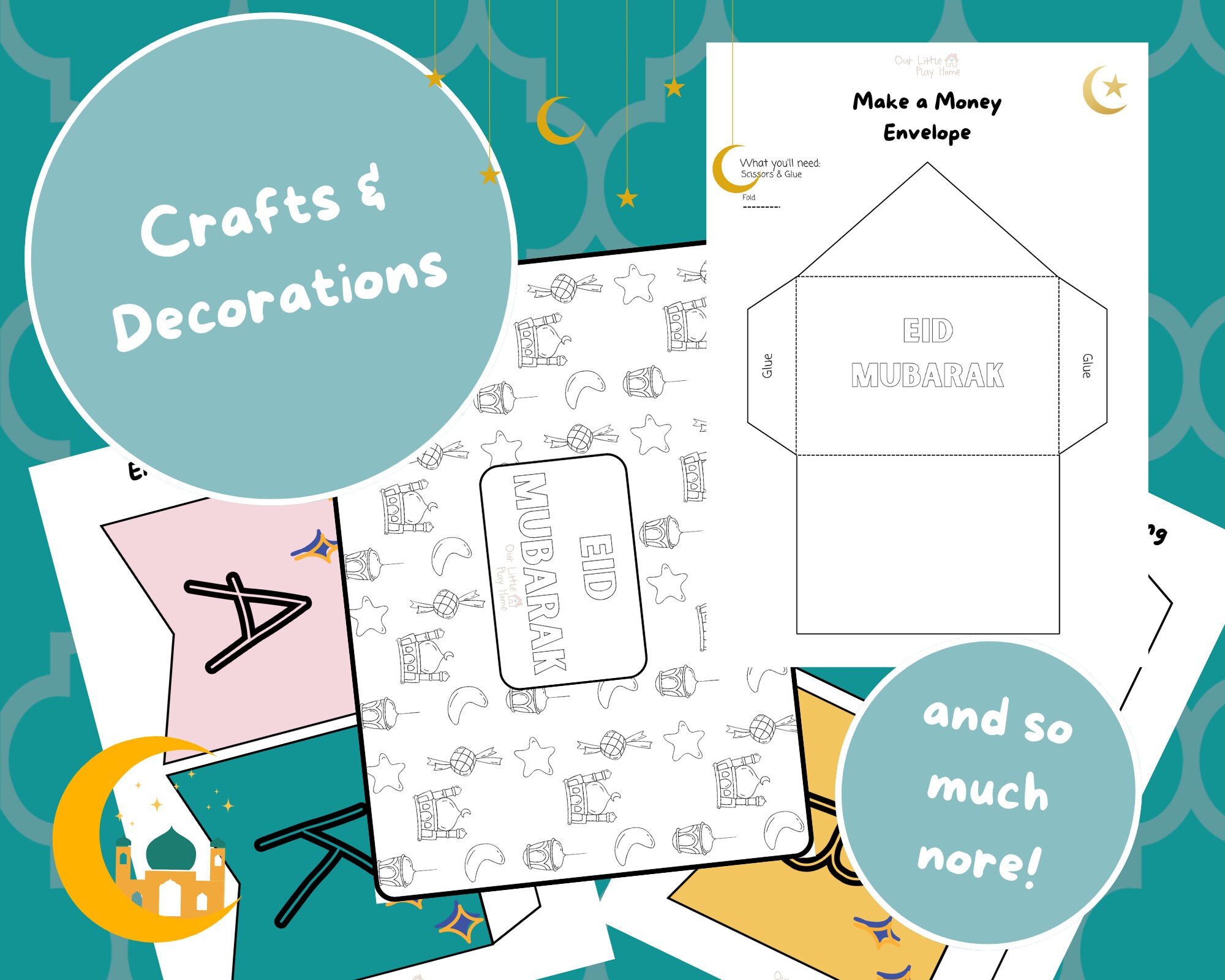 40 Ramadan & Eid Al-fitr Kids Printable Activities Workbook, EYFS, 0-5 ...