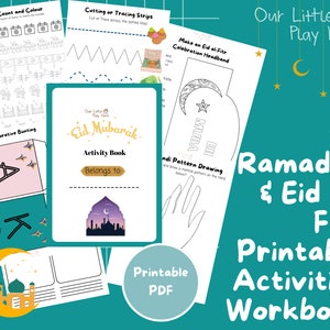 40 Ramadan & Eid Al-fitr Kids Printable Activities Workbook, EYFS, 0-5 ...