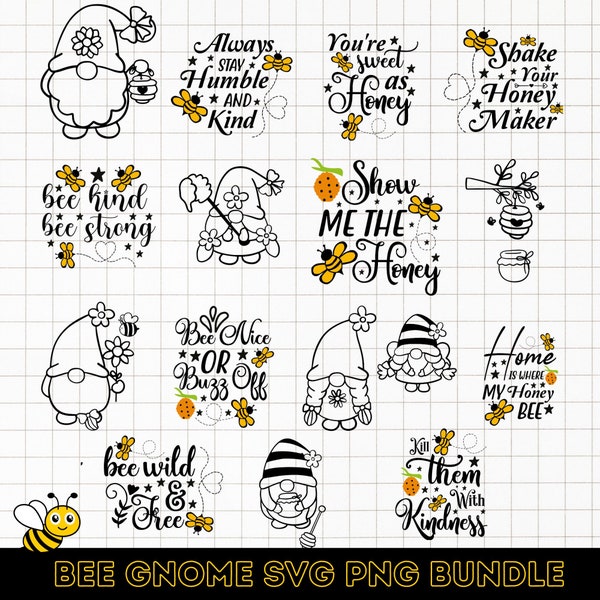 Gnome Bee Svg - Etsy
