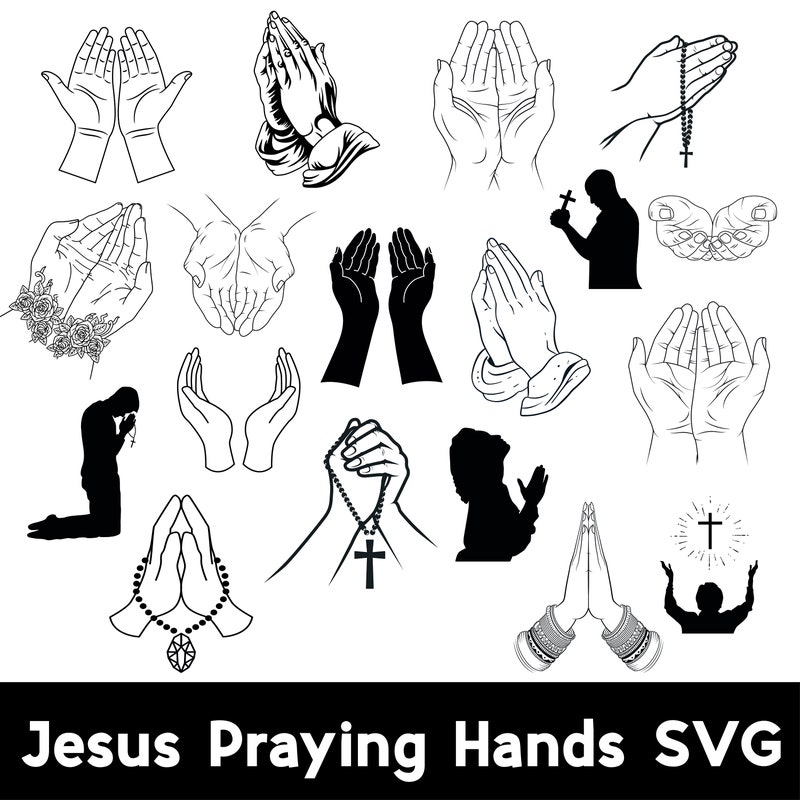 Praying Hands Svg - Etsy