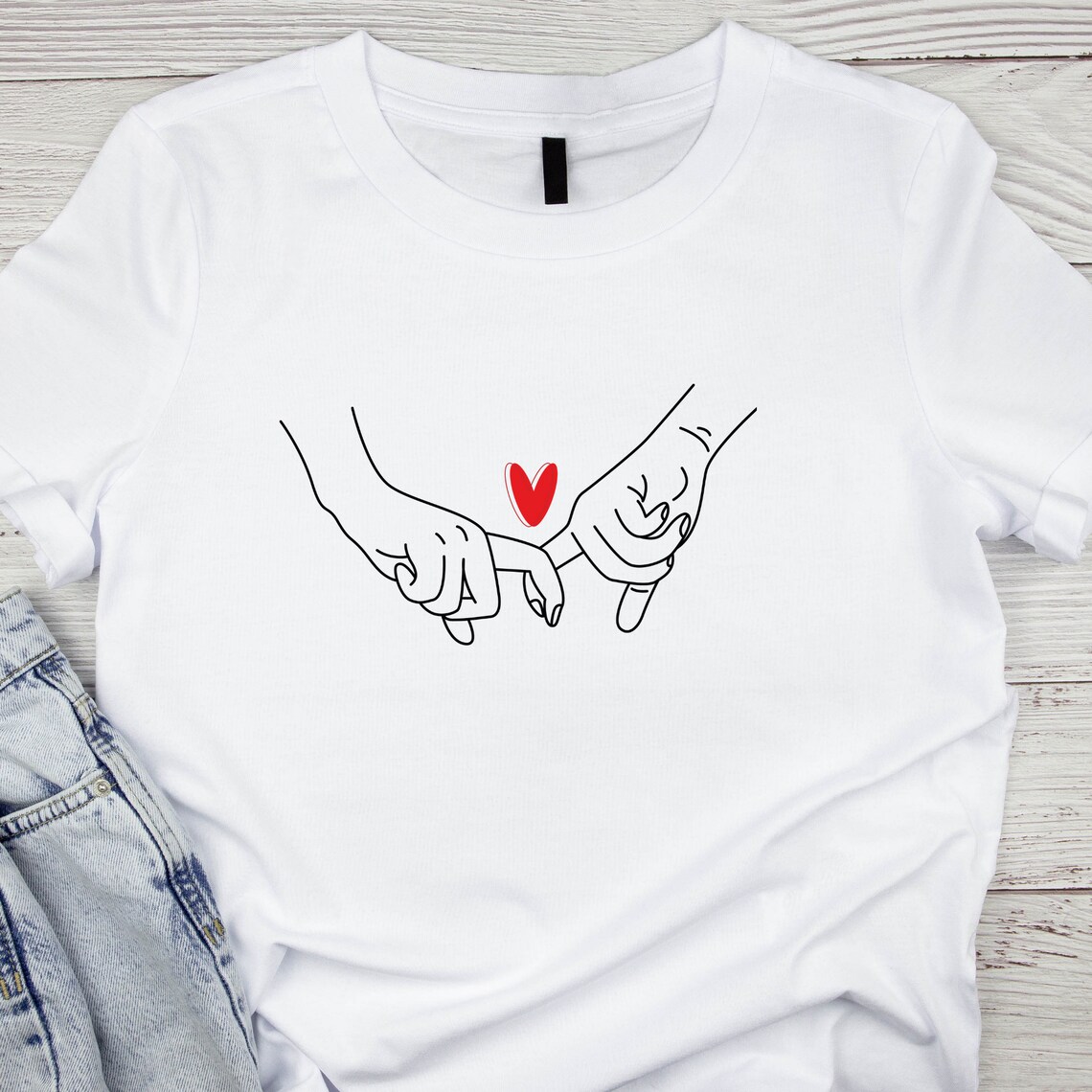 Holding Hands SVG, Pinky Hold, Love, SVG Cut File, Customize With Your Own Text, Add Names ...