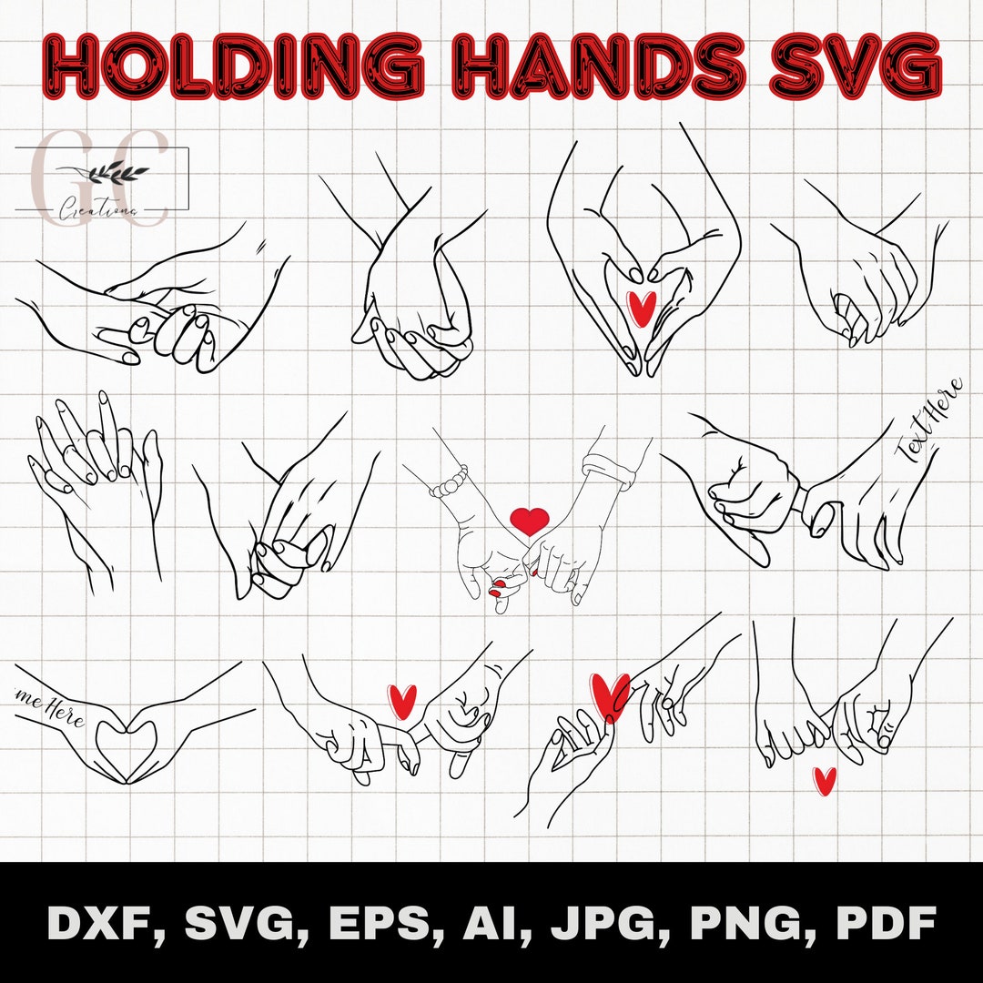 Holding Hands SVG, Pinky Hold, Love, SVG Cut File, Customize With Your ...