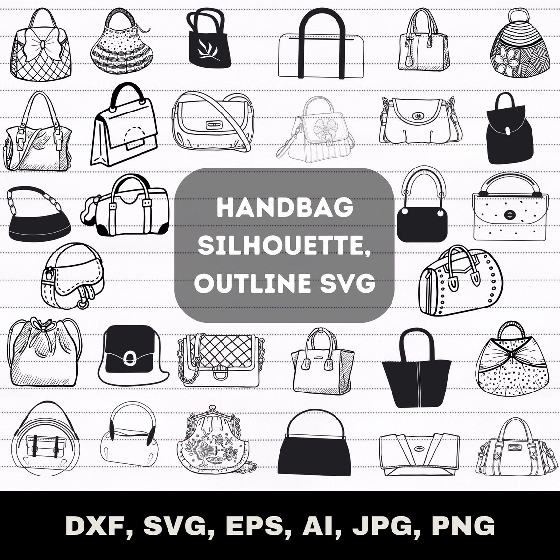 Handbags SVG Bundle, Handbags Bundle SVG, Purse SVG, Hand Purse Svg ...