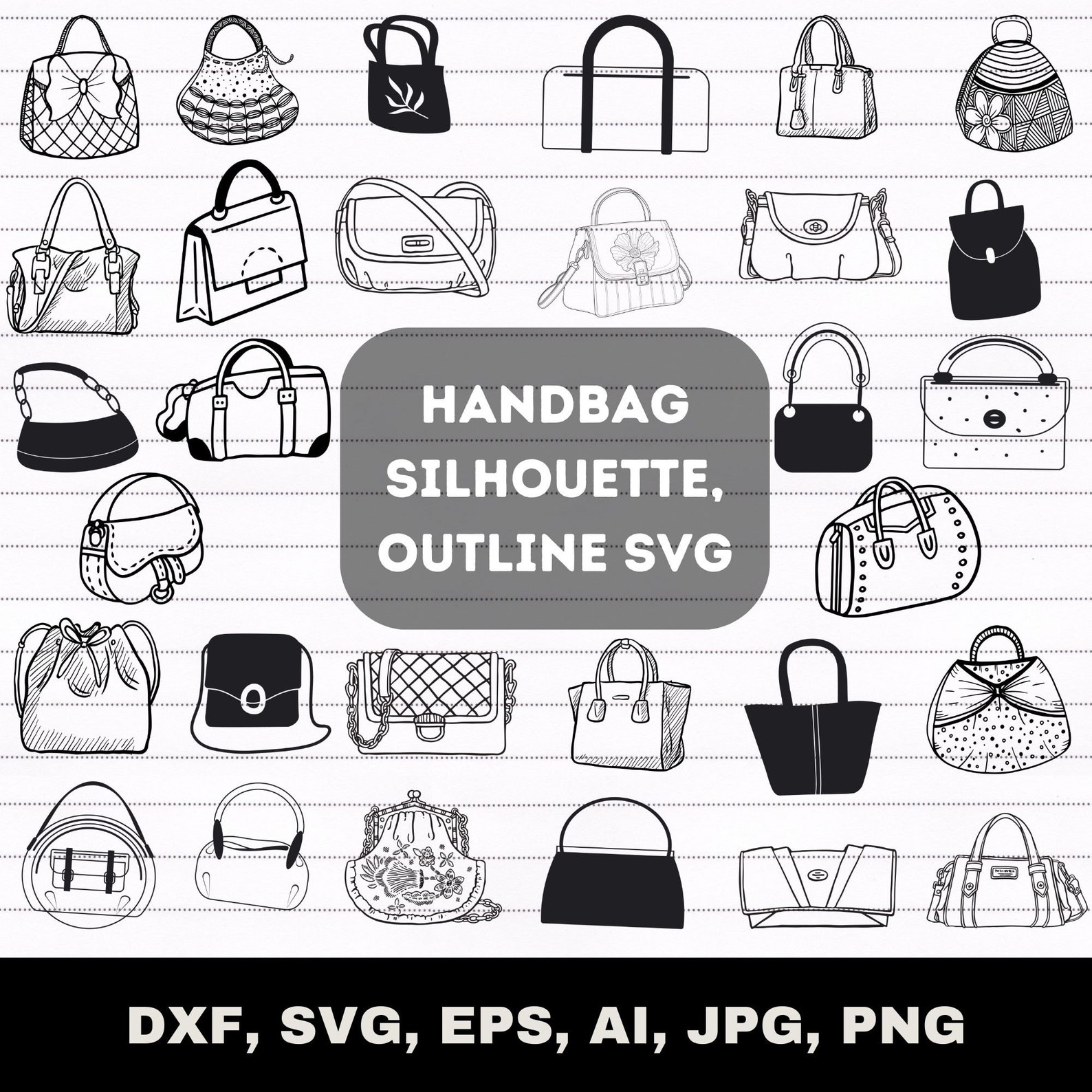 Handbags SVG Bundle, Handbags Bundle SVG, Purse SVG, Hand Purse Svg ...