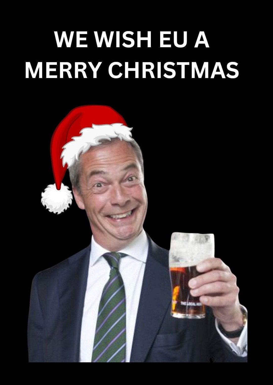 Nigel Farage Christmas Card - Etsy UK
