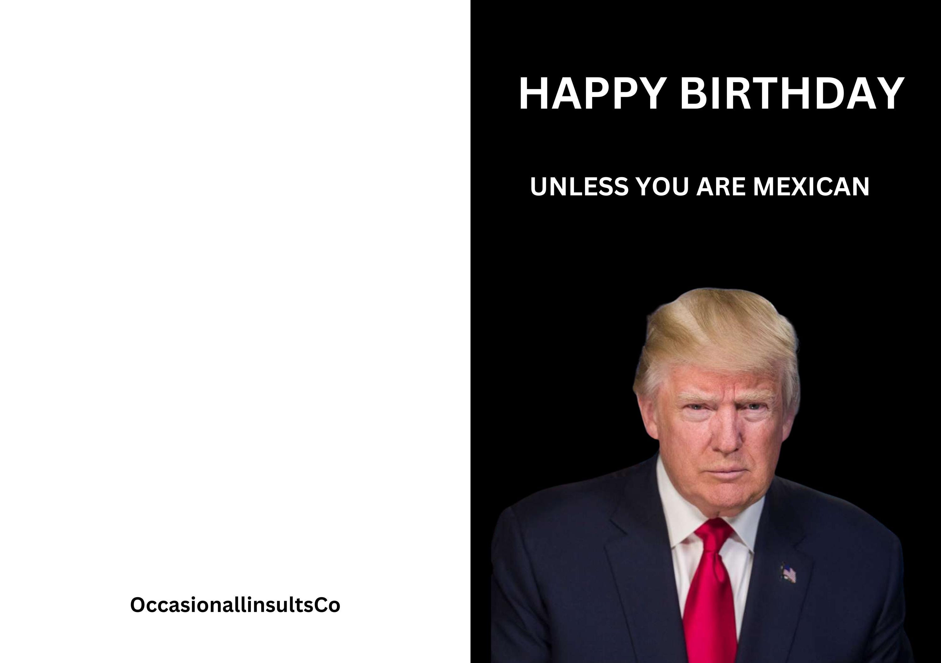 Donald Trump Birthday Card - Etsy UK