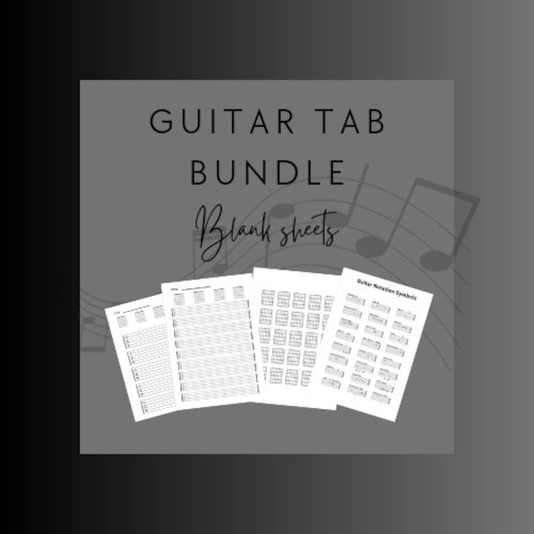Blank Guitar Tab Bundle - Etsy