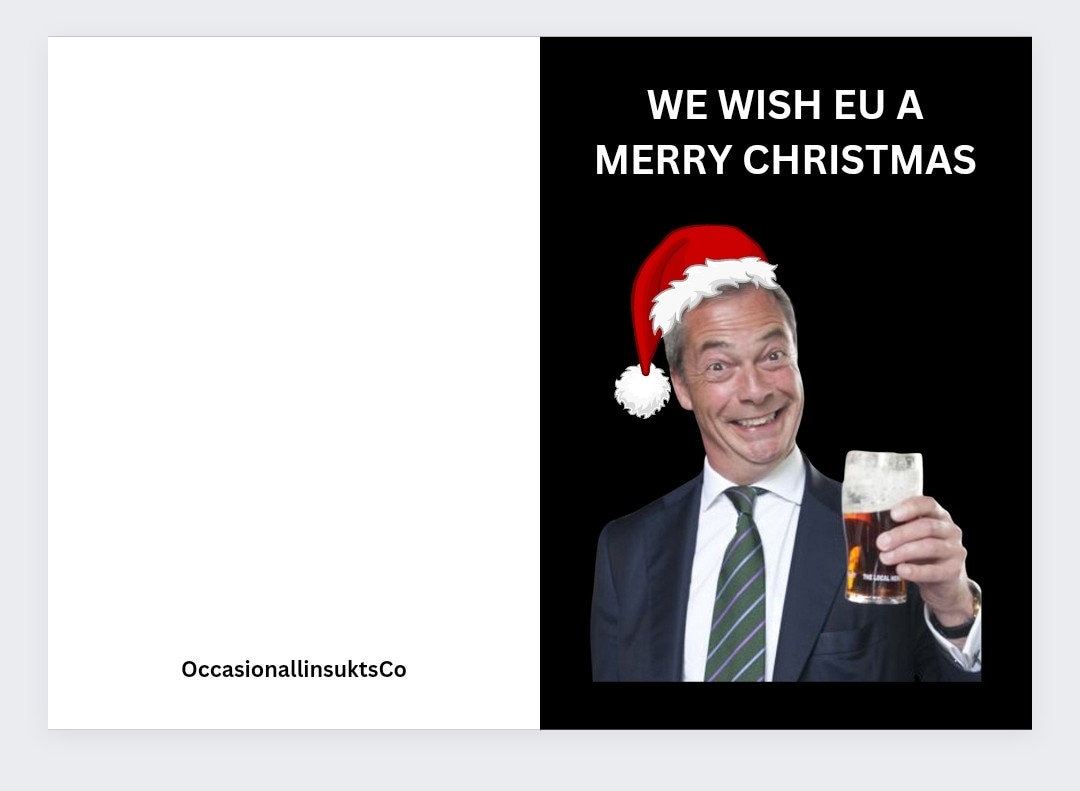 Nigel Farage Christmas Card - Etsy UK