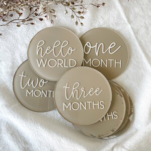 4" Acrylic Baby Monthly Milestone Signs - Etsy