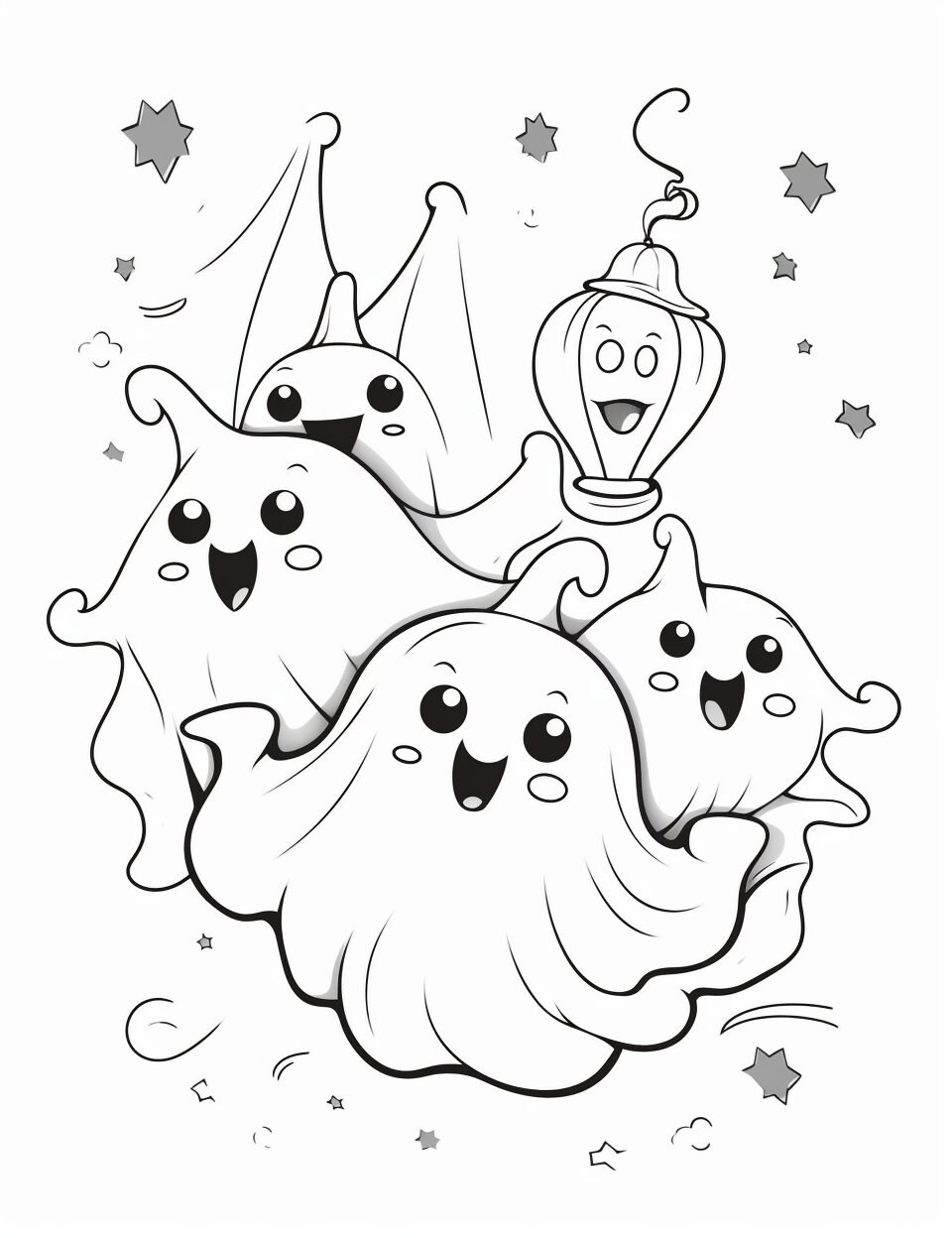 Halloween Coloring Pages for Kids, Coloring Sheets Halloween Party ...