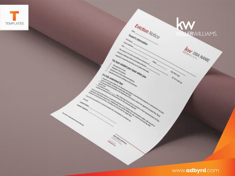 Keller Williams Eviction Notice Template | Notice to Vacate Template ...