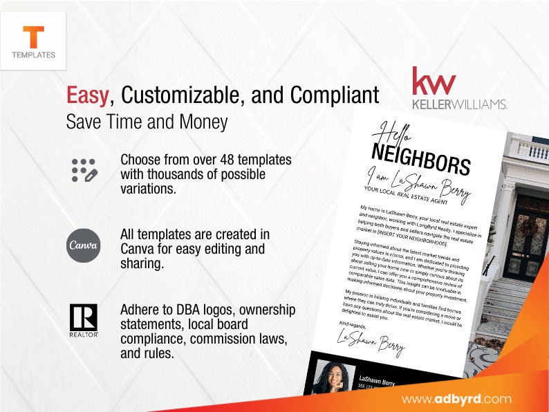 Keller Williams Real Estate Introduction Flier | Hello Neighbor Letter ...