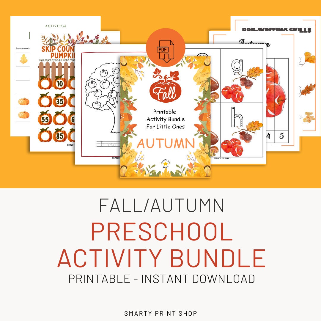 Fall Activity Pack for Preschool and Kindergarten | Preschool ...