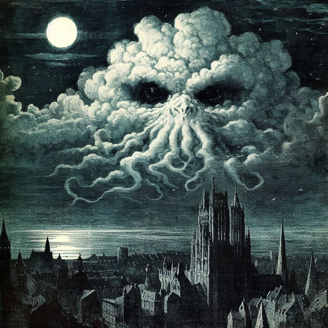 Dread the Deep: Cthulhu Wall Portrait Lovecraftian Mythos - Etsy