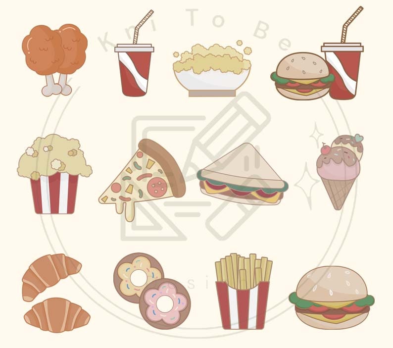 Fast Food Clipart Set, Food Clipart Set, PNG Format , Png File ...