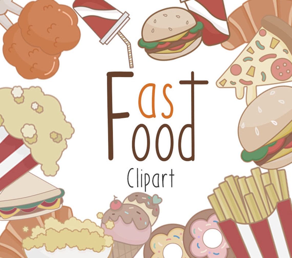 Fast Food Clipart Set, Food Clipart Set, PNG Format , Png File ...