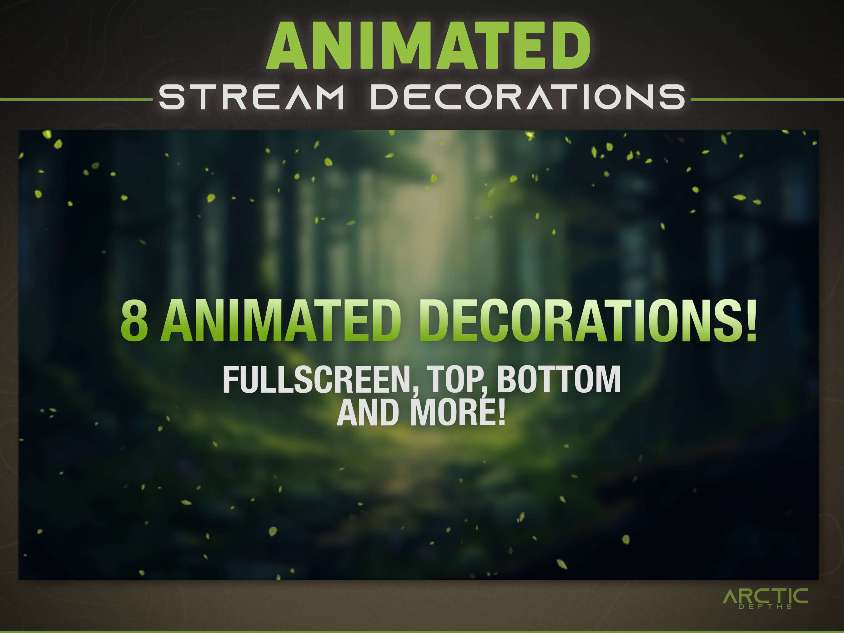 Leaves Stream Decoration - Animated, Forest Overlay, Nature Stream ...