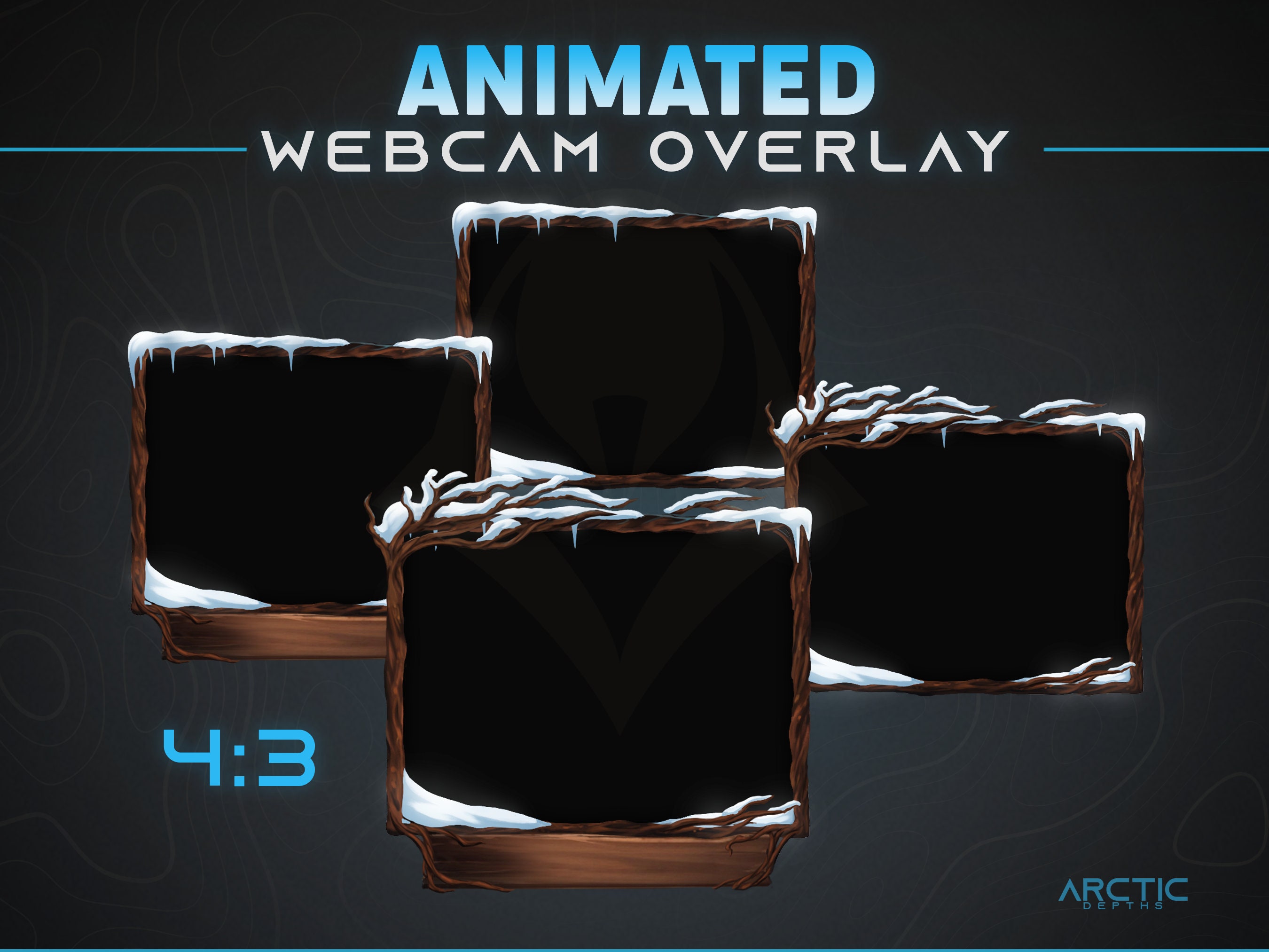 Winter Webcam Overlay - Animated - Christmas Twitch Overlay, Snow ...