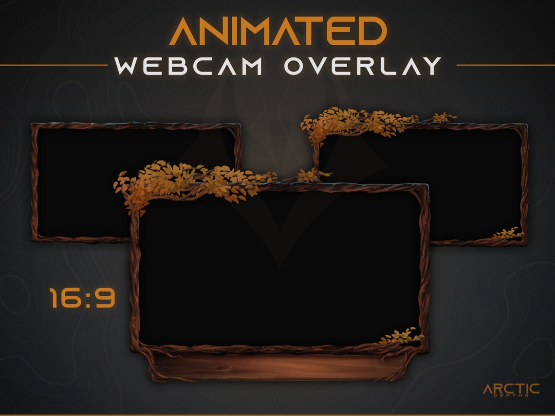 Fall Webcam Overlay Animated Autumn Twitch Overlay, Thanksgiving Stream ...