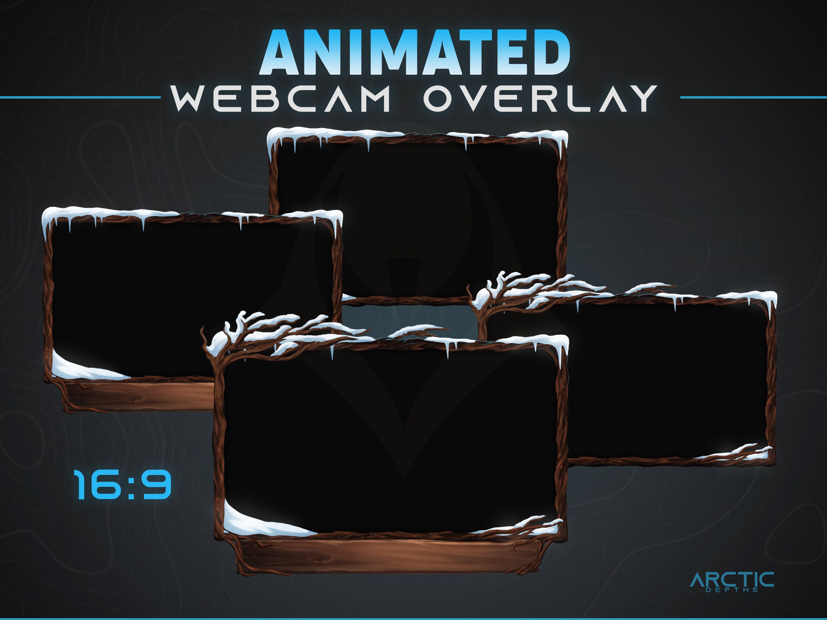 Winter Webcam Overlay - Animated - Christmas Twitch Overlay, Snow ...
