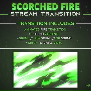 Fire Flame Stream Transition - Scorched - Fire Twitch Overlay, Cool ...