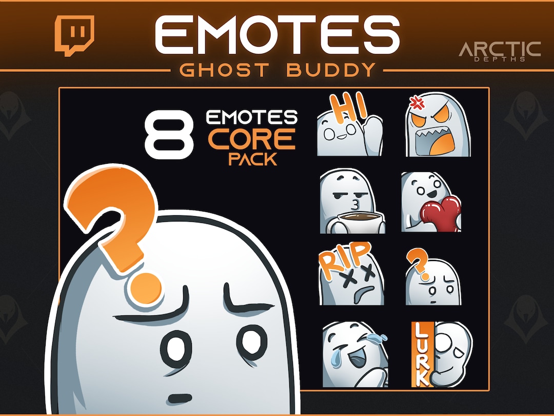 Ghost Twitch Emotes - CORE PACK - Spooky Emotes, Halloween Twitch ...