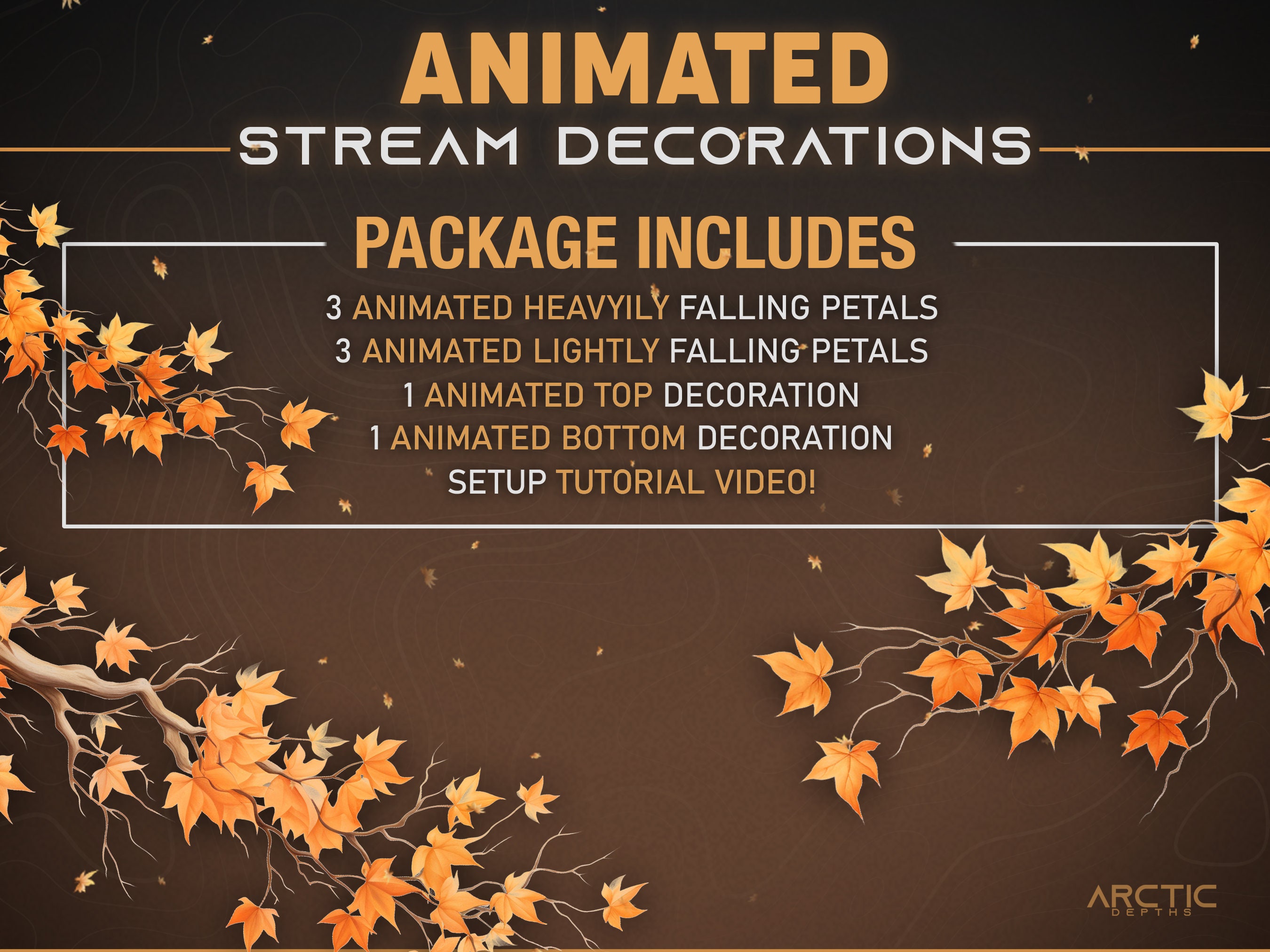 Autumn Fall Stream Decoration - Animated, Fall Overlay, Thanksgiving ...