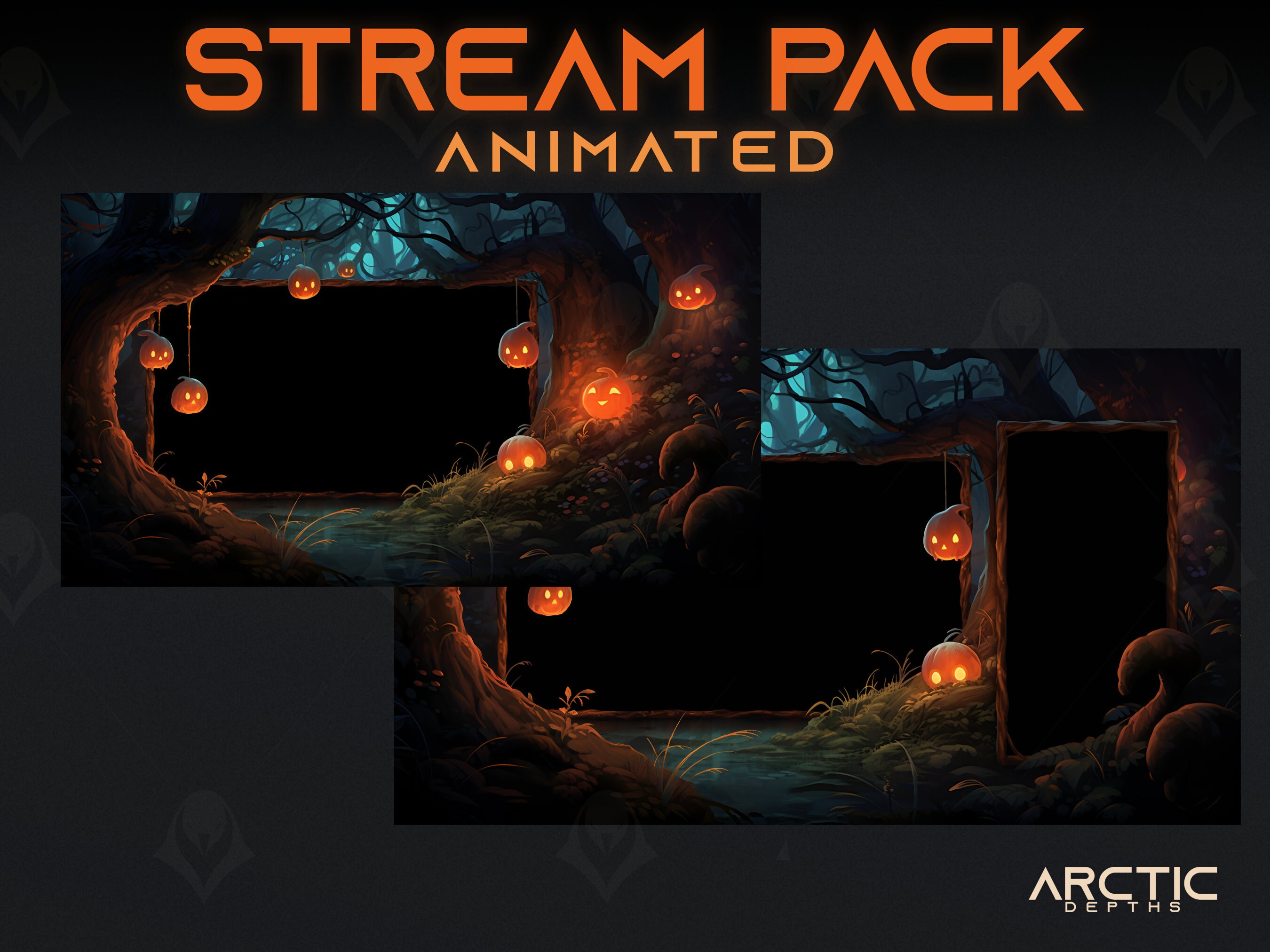 Fall Stream Package - Pumpkin Overlay -autumn Twitch Overlay, Halloween ...