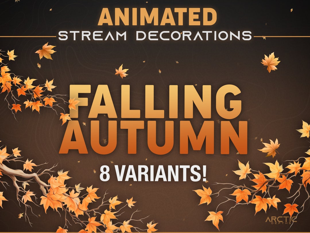 Autumn Fall Stream Decoration - Animated, Fall Overlay, Thanksgiving ...