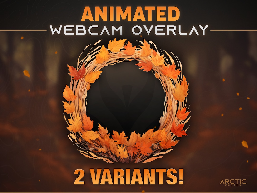 Fall Webcam Overlay - Wreath - Autumn Twitch Overlay, Thanksgiving ...