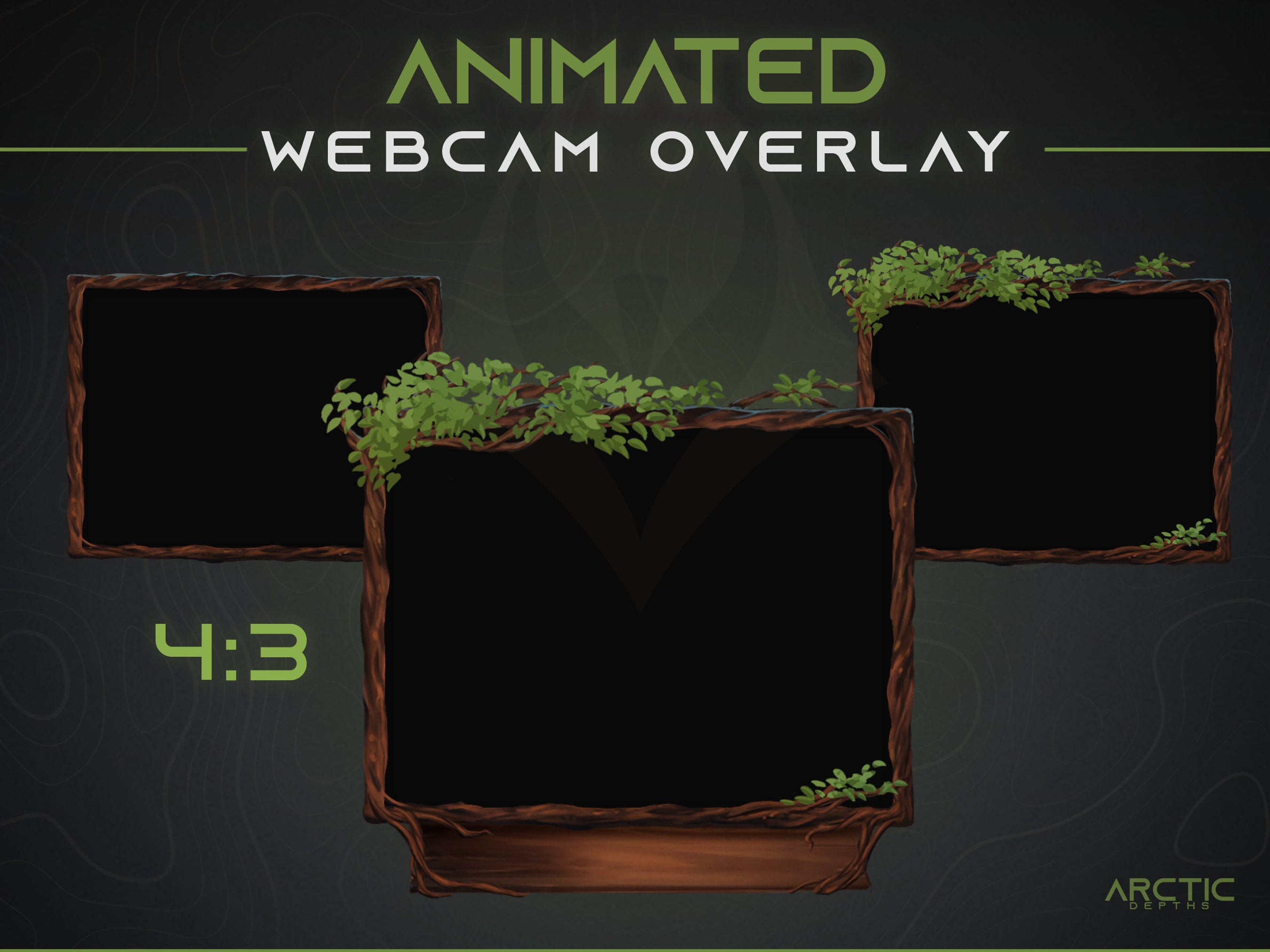 FOREST Webcam Overlay - Animated - Leaves Twitch Overlay, Nature Stream ...