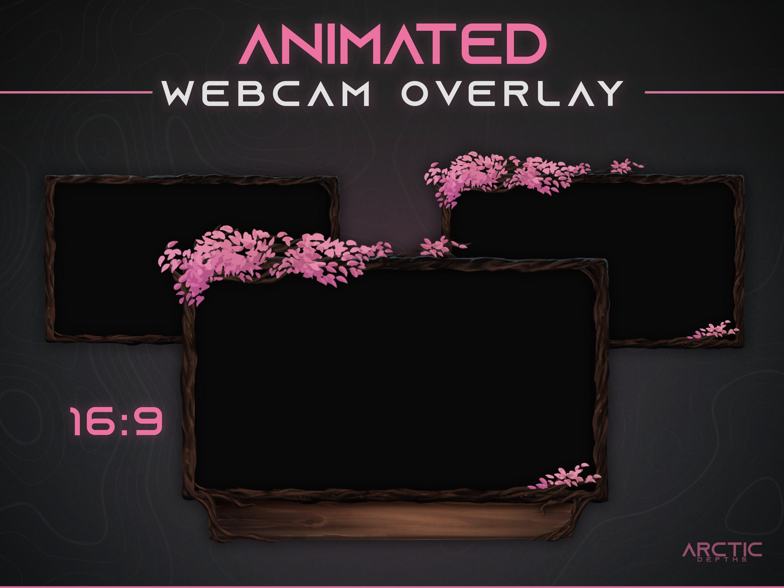 Blossom Webcam Overlay - Animated - Sakura Twitch Overlay, Cherry ...