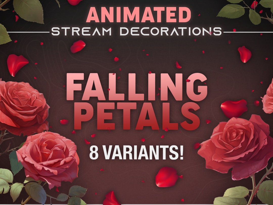 Rose Petal Stream Decoration - Animated, Falling Flower Petals, Cute ...