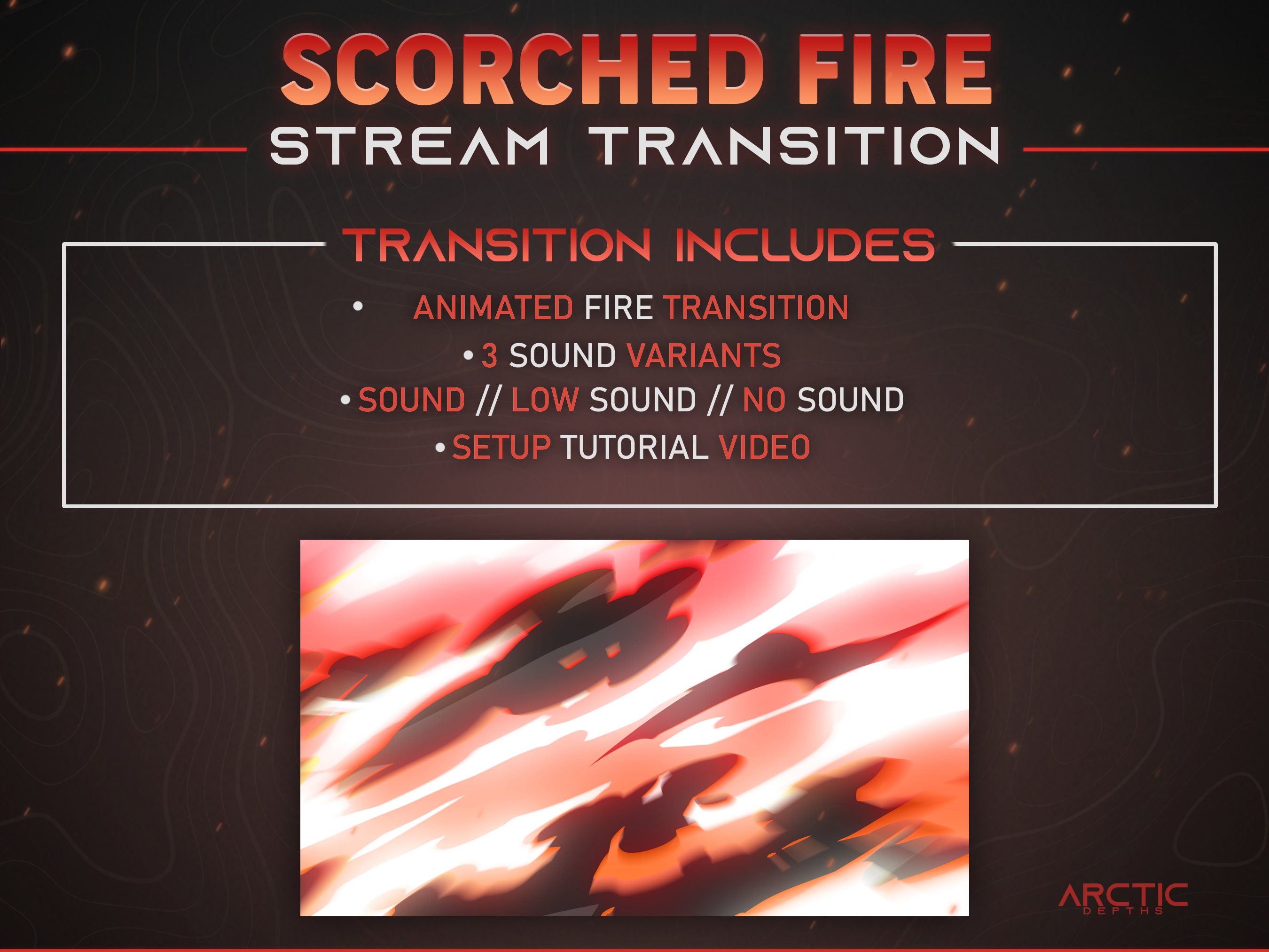 Fire Flame Stream Transition - Scorched - Fire Twitch Overlay, Cool ...