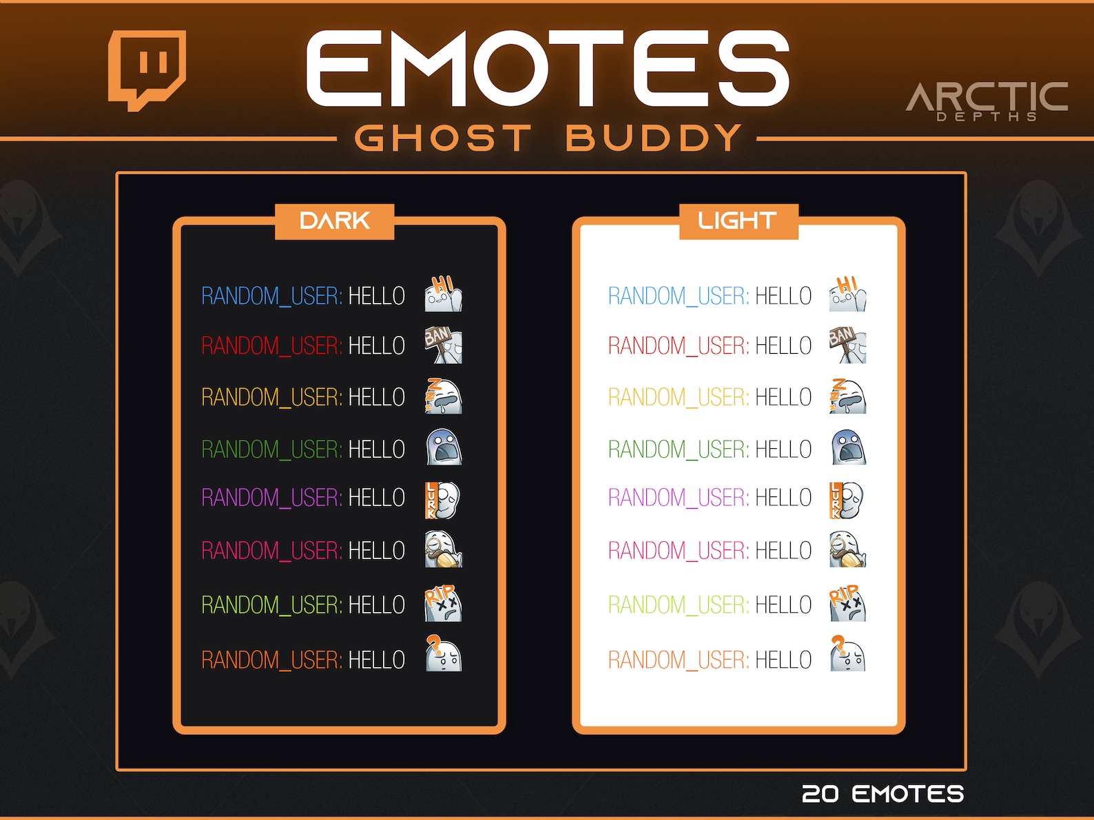 Ghost Twitch Emotes - MEGA PACK - Spooky Emotes, Halloween Twitch ...