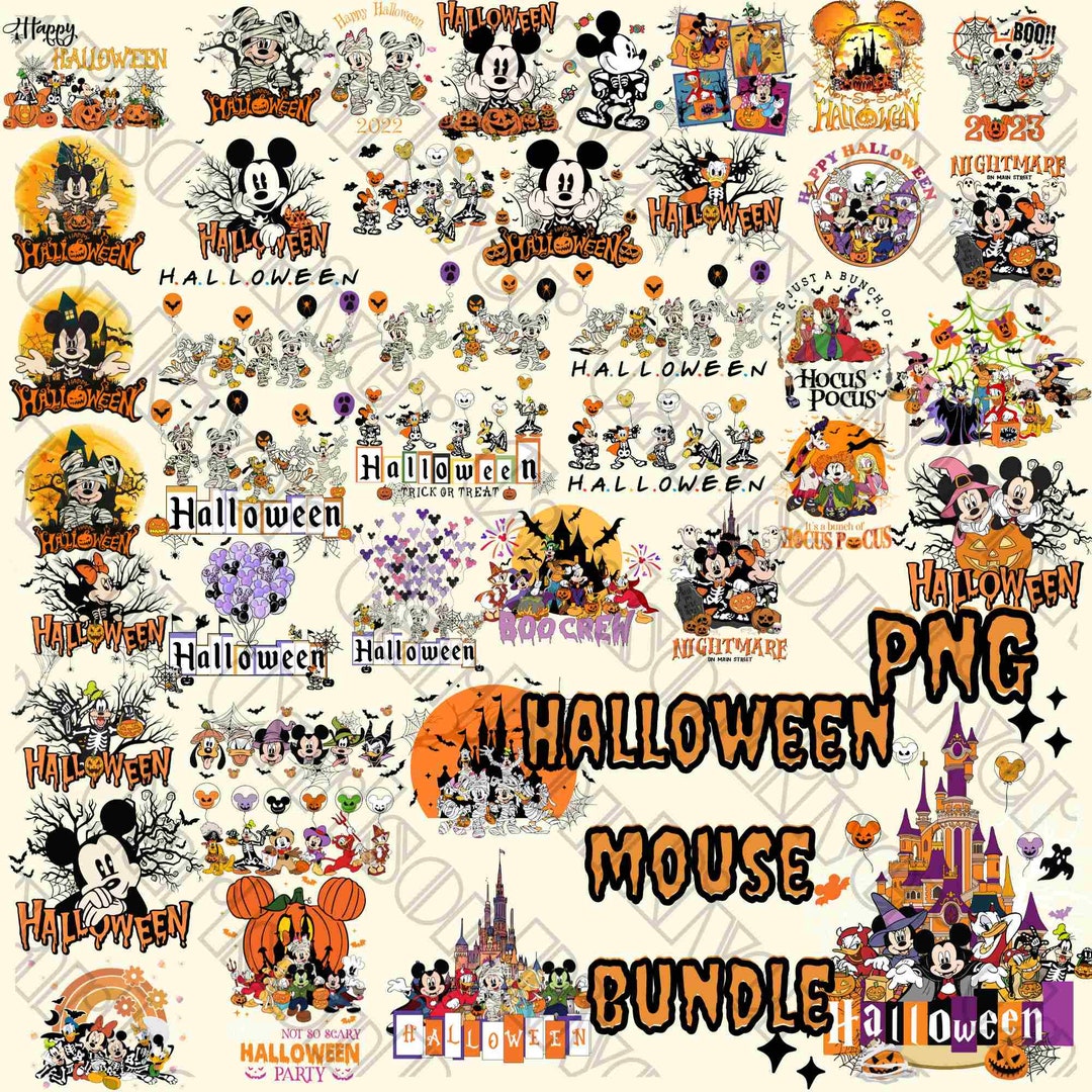 41 Halloween Mouses Png Bundle, Mouses and Friend Png Bundle,scary ...