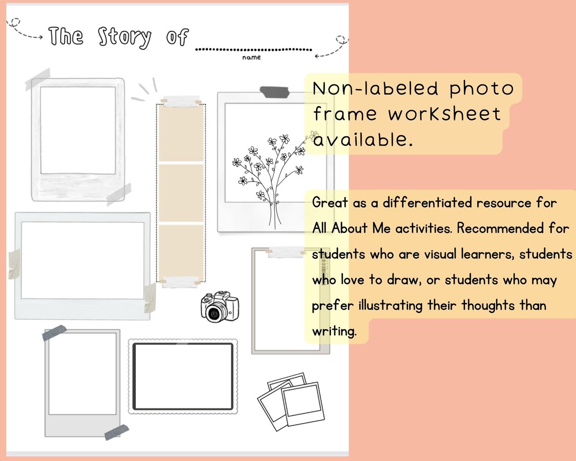 All About Me Worksheet Posters Instant Download - Aesthetic Back to ...