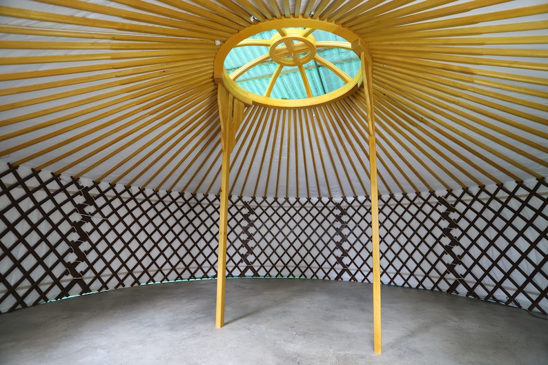 Original Mongolian Yurts in Yellow Wood Exterior Painting - Etsy