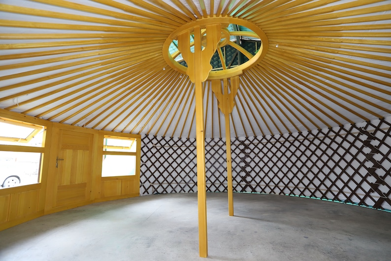 Original Mongolian Yurts in Yellow Wood Exterior Painting - Etsy