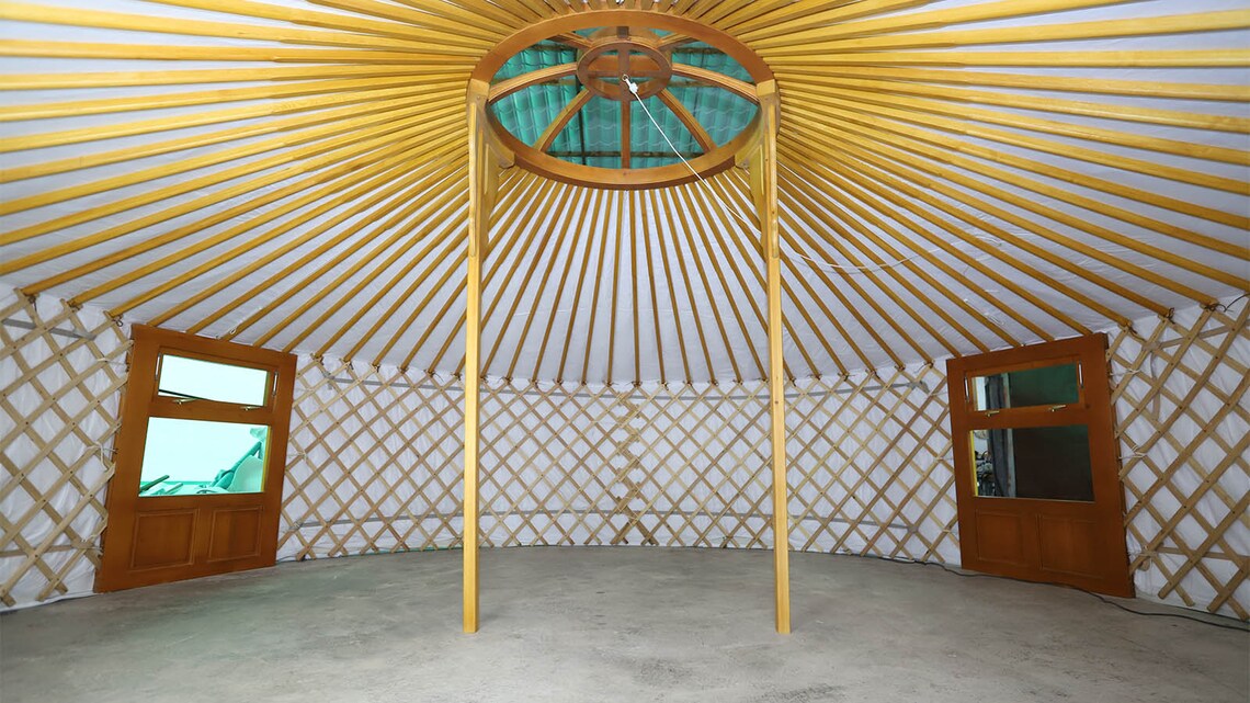 Original Mongolian Yurts in Teak Exterior Painting - M4 Model - Etsy