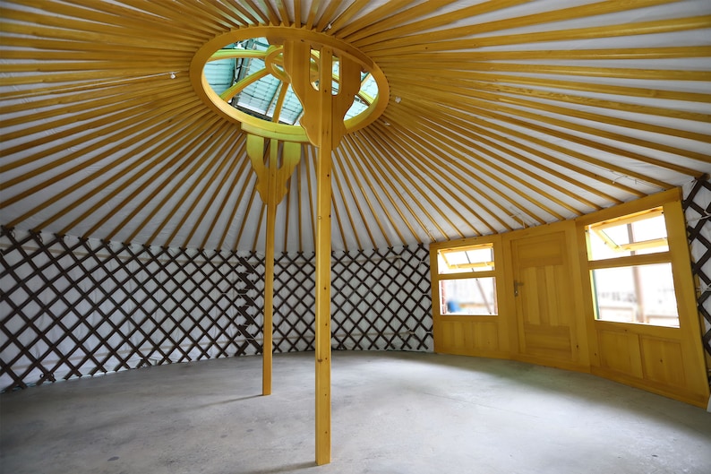 Original Mongolian Yurts in Yellow Wood Exterior Painting - Etsy