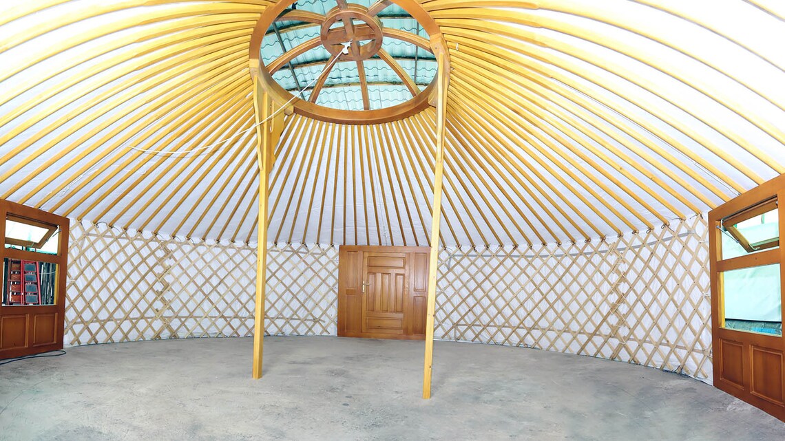 Original Mongolian Yurts in Teak Exterior Painting - M4 Model - Etsy