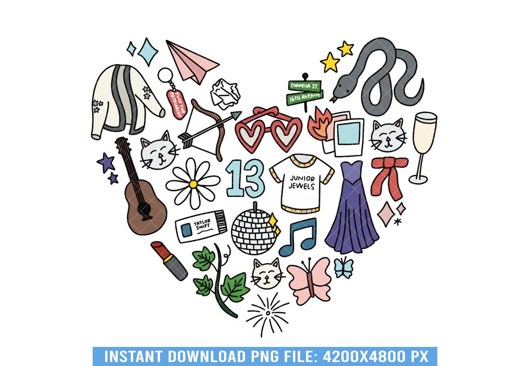 Heart TS Pngtaylor's Version Png Taylor Swift Png - Etsy