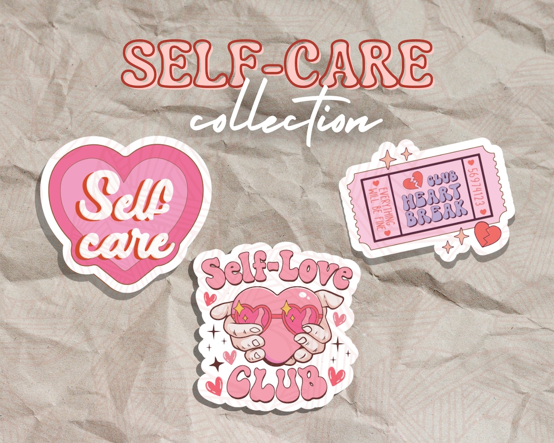 Self-care Heart Sticker Valentines Day Sticker Heart Break Club Sticker ...