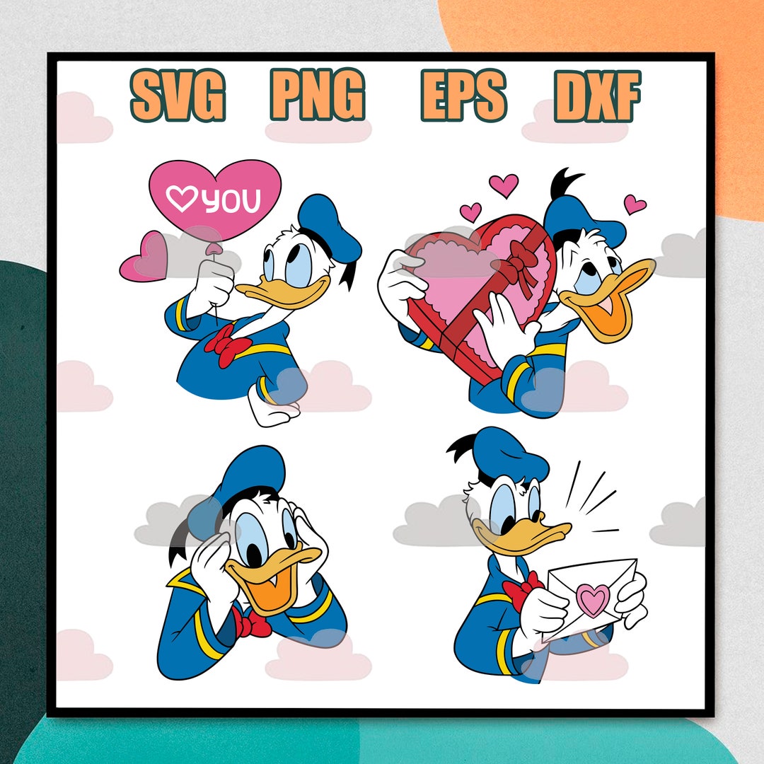 Layered SVG Cartoon Character Duck SVG Cricut Silhouette - Etsy Australia