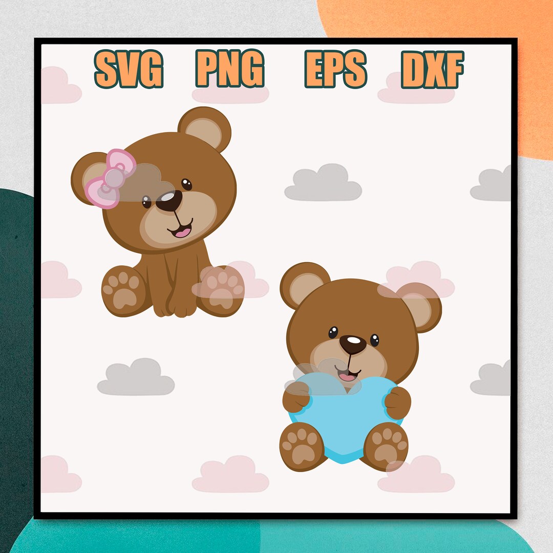 Teddy Bear SVG PNG Jpeg/ai/pdf Cricut Cut Files Bundle - Etsy