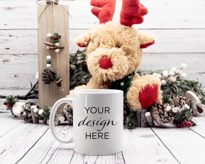 3 Coffee Cup Mock up Team Rudolf Mockup Christmas Mug Mockup - Etsy