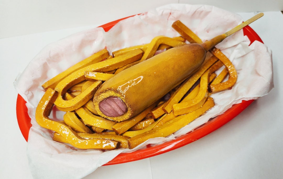 Realistically Delicious Fake Corndog Basket! - Etsy