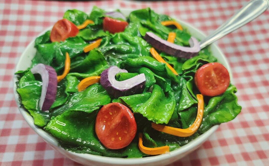Realistically Delicious Fake Bowl of Salad - Etsy