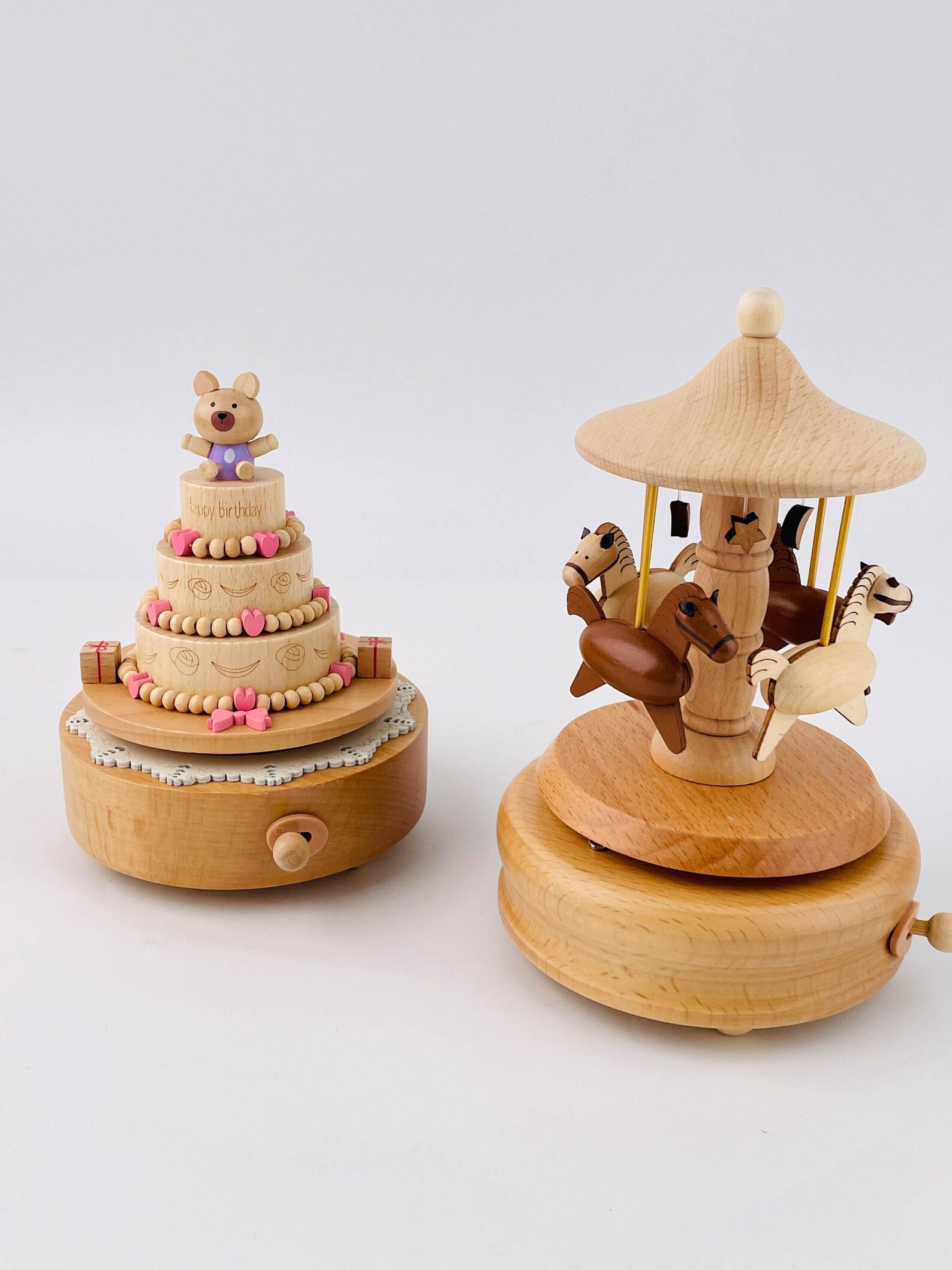 Wooden Engraved Souvenir, Carousel Ferris Wheel Music Box, Birthday ...